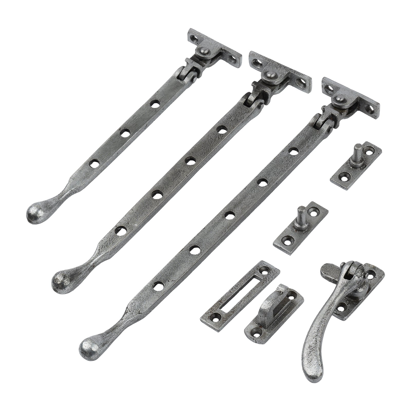 Pewter Pear Drop Window Fastener | Window Handles