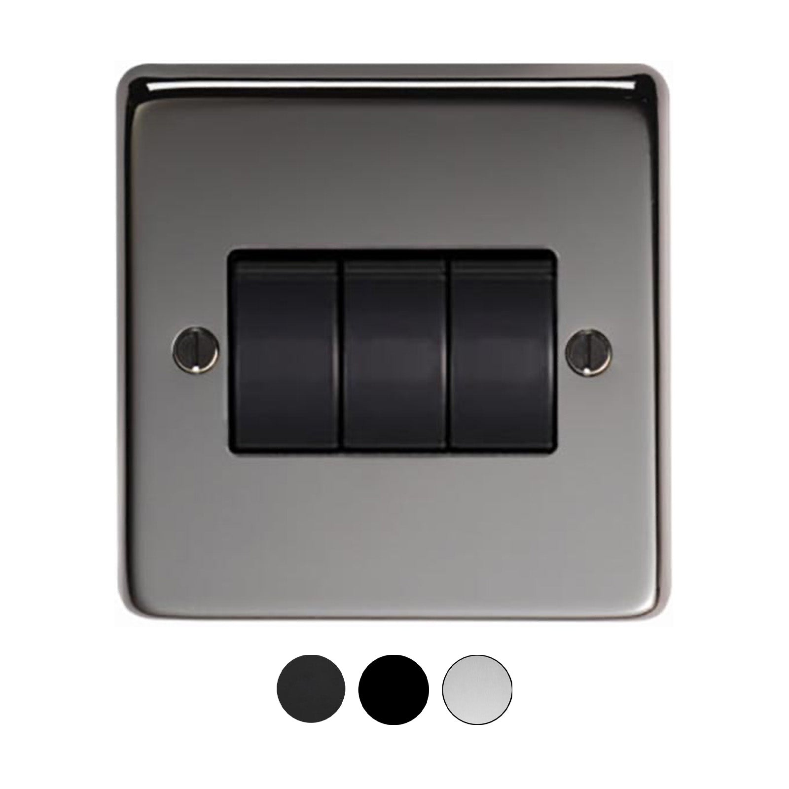 Triple 10 Amp Switch | 3 Finishes | Suffolk Latch Company