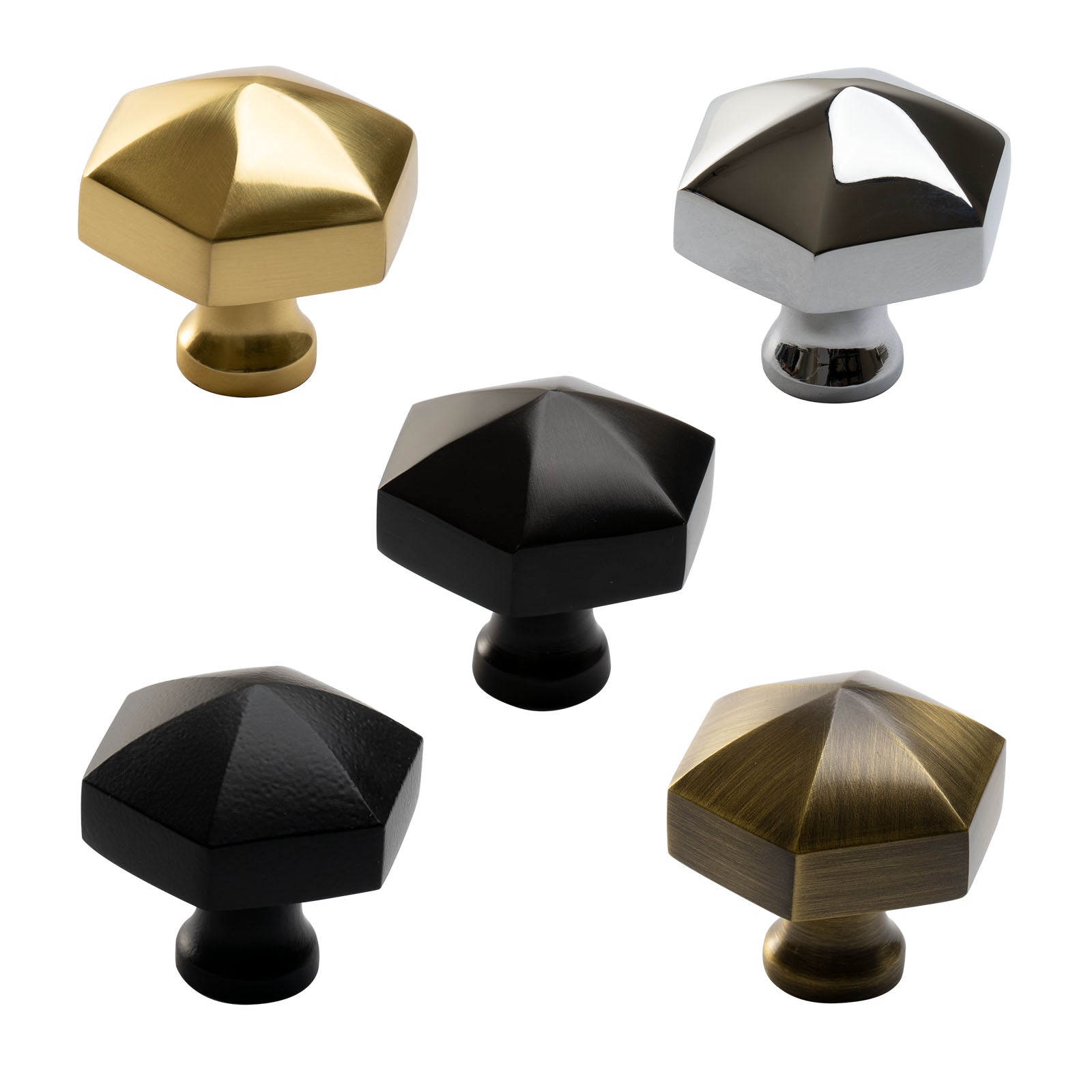 Hexagon Cupboard Knobs | Cabinet Hardware