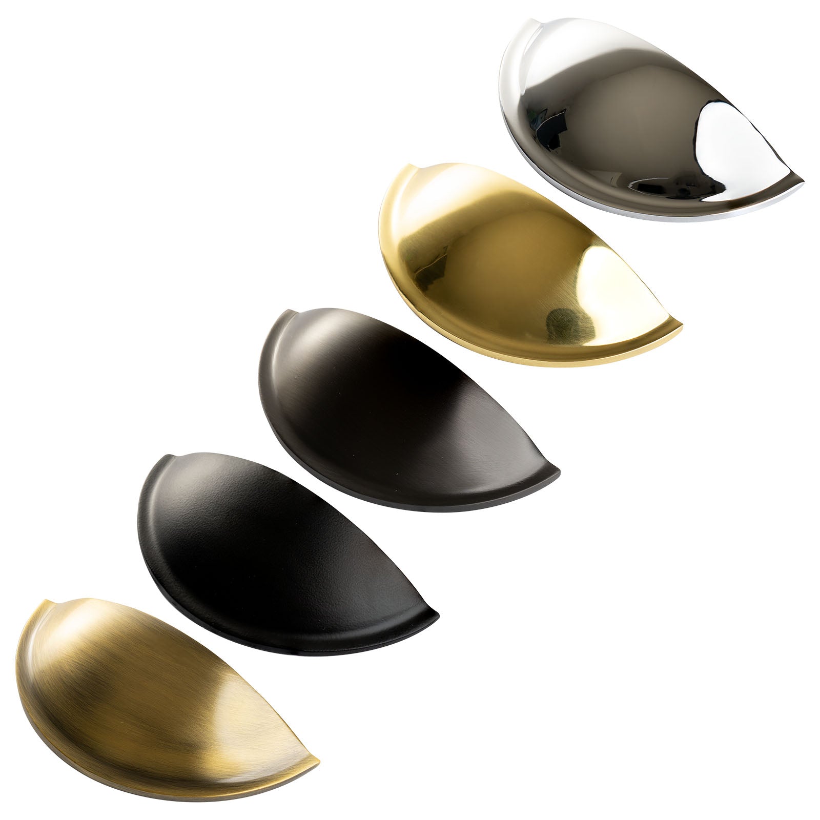 Half Moon Cup Pulls | Brass Cup Handles