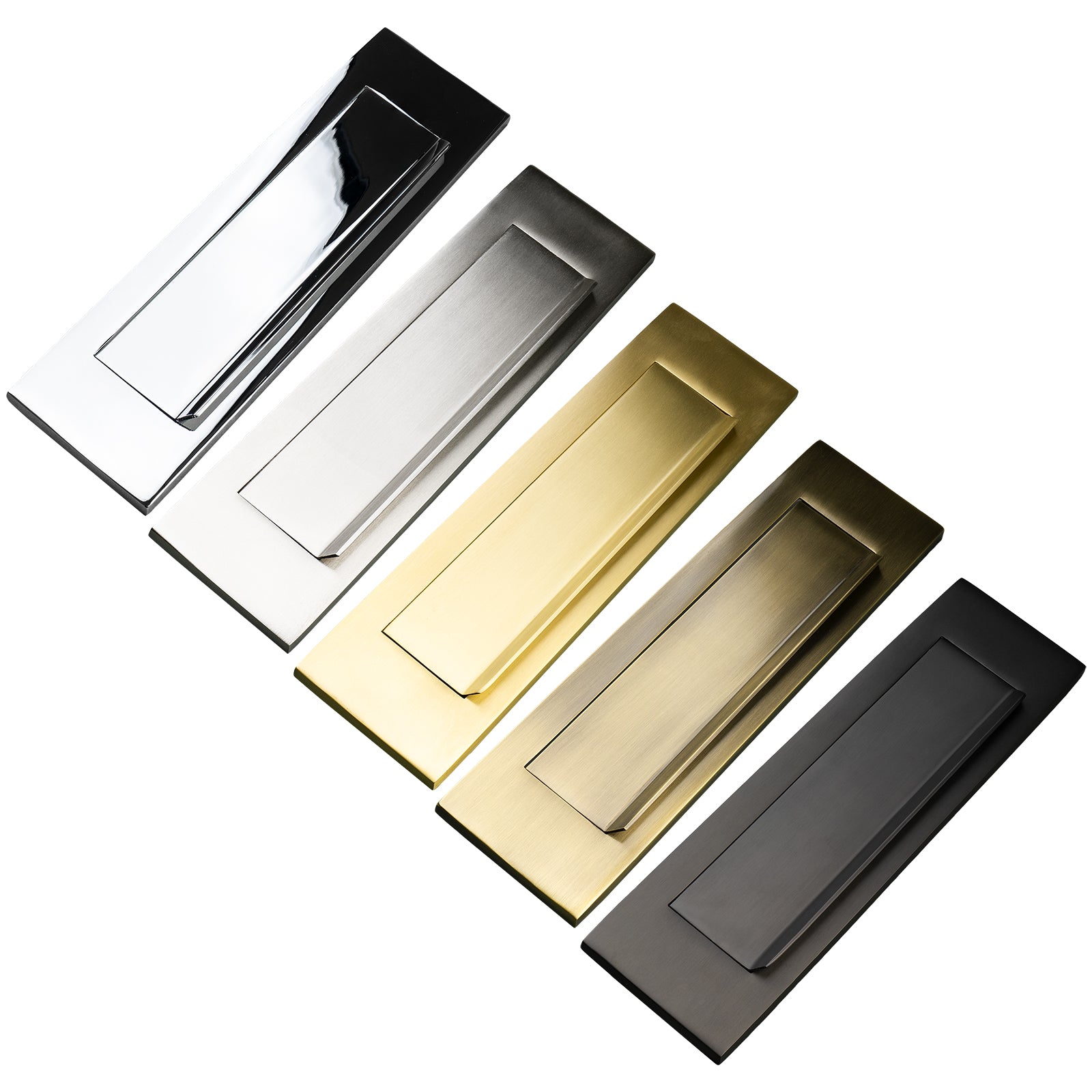 Gravity Letter Plate | Brass Front Door Furniture