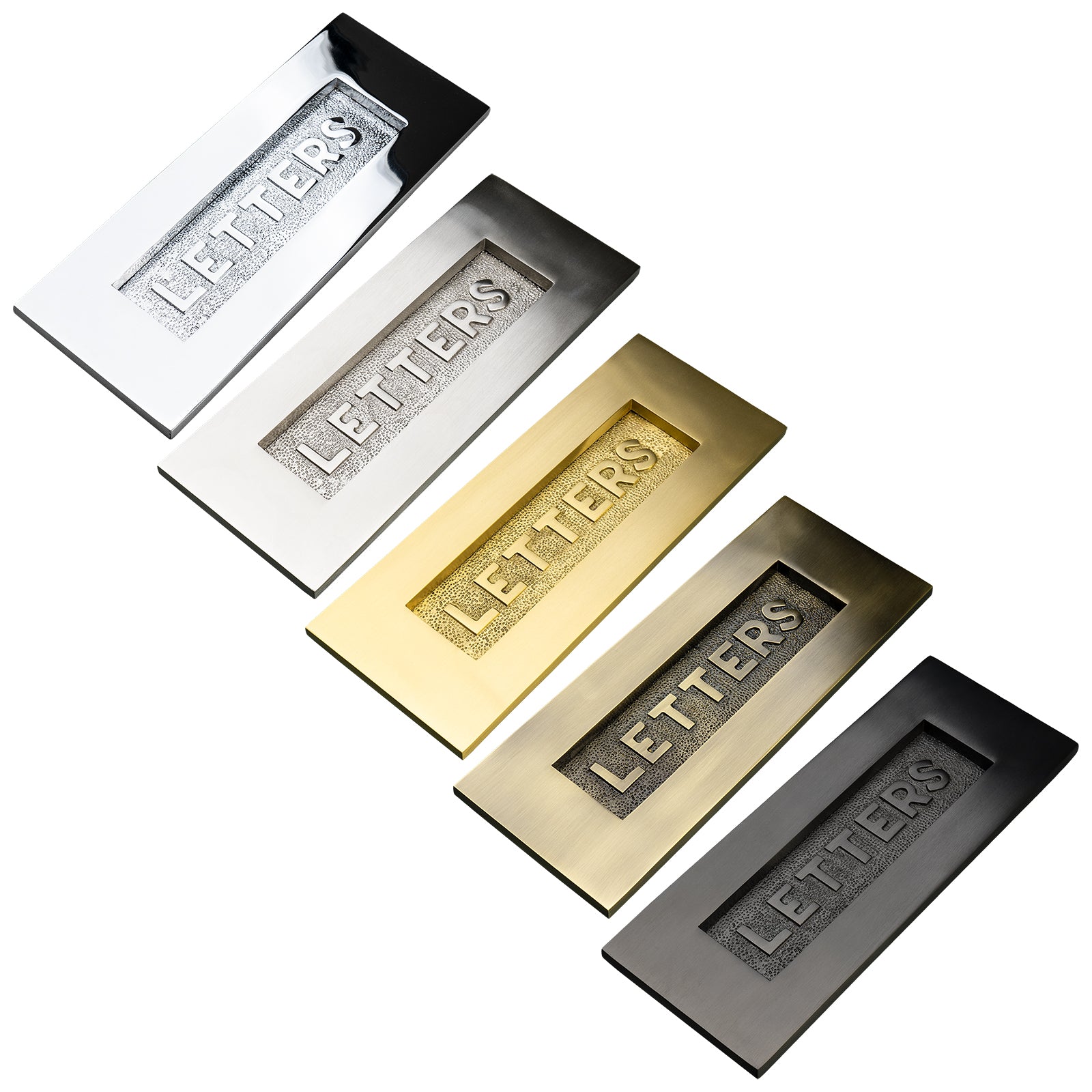 Embossed Letter Plate | Brass Letter Plates