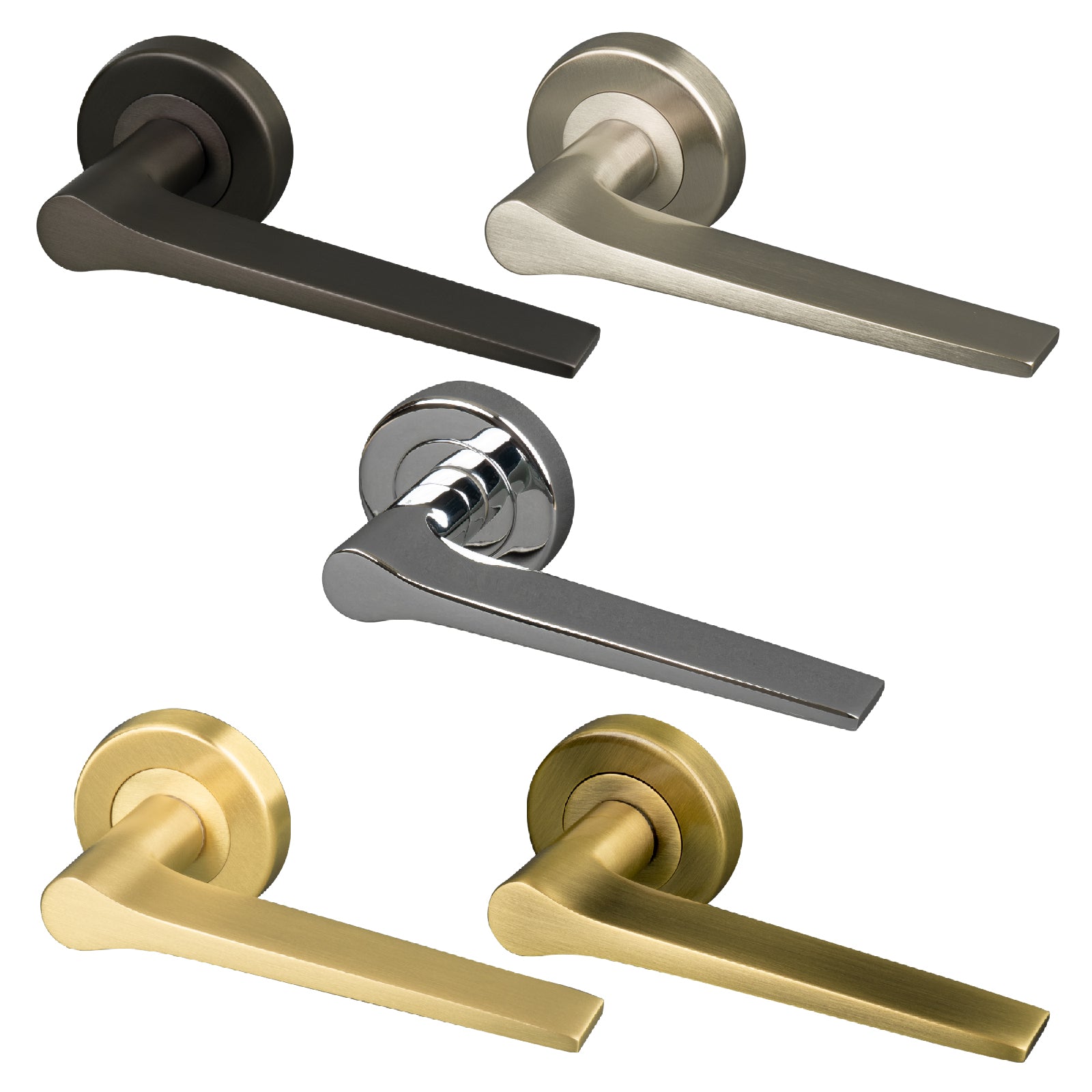 Gio Round Rose Door Handles | Lever On Rose Handles