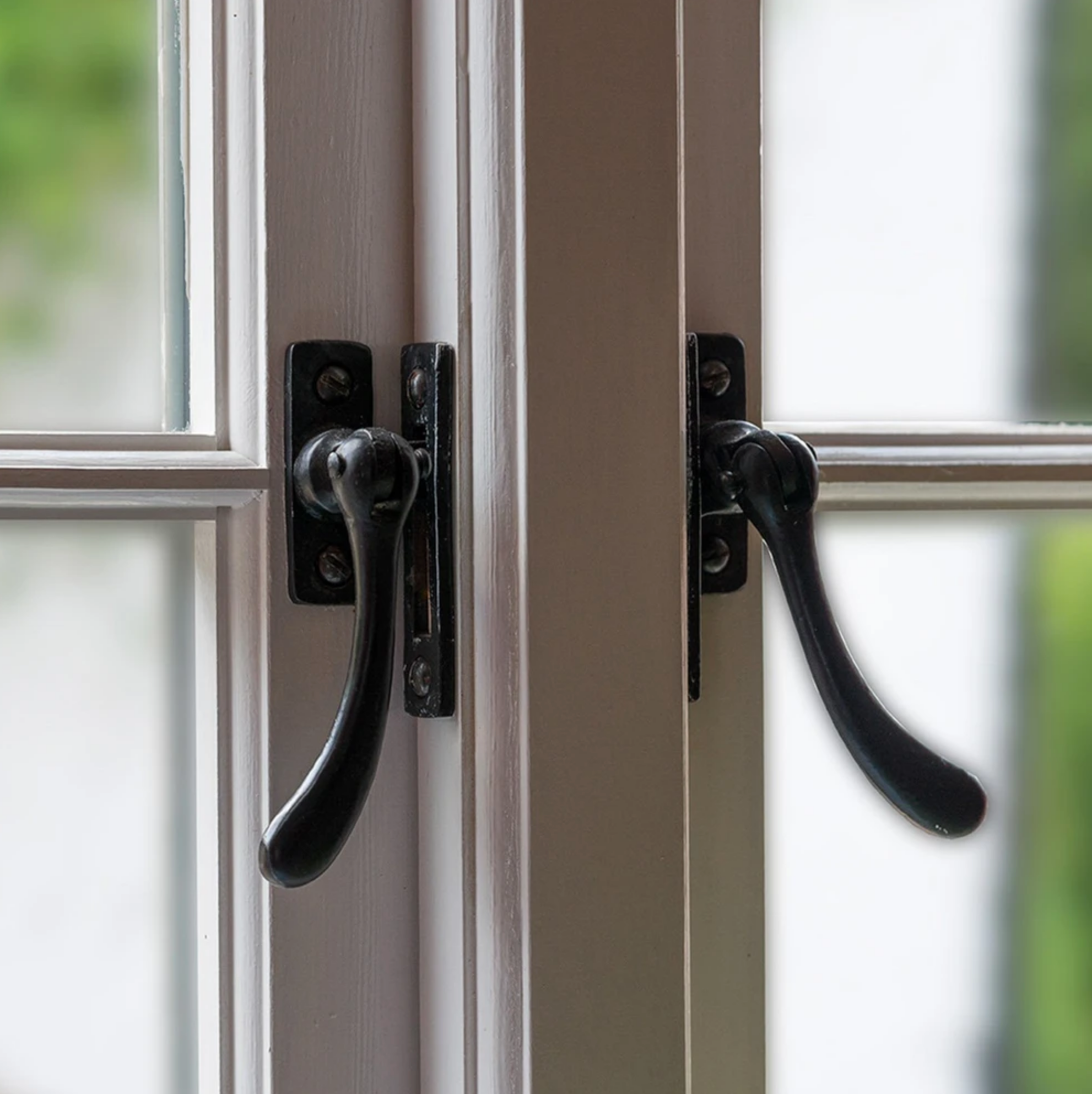 Black Pear Drop Window Fastener | Casement Window Furniture